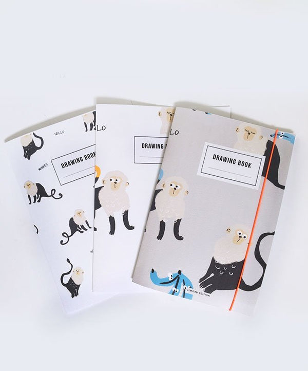 Monkey Notebooks Pack - Catita Notebooks illustrations