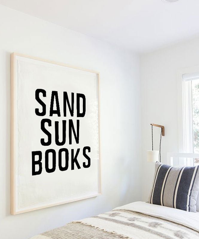 Sand Sun Books Poster - Posters Catita illustrations